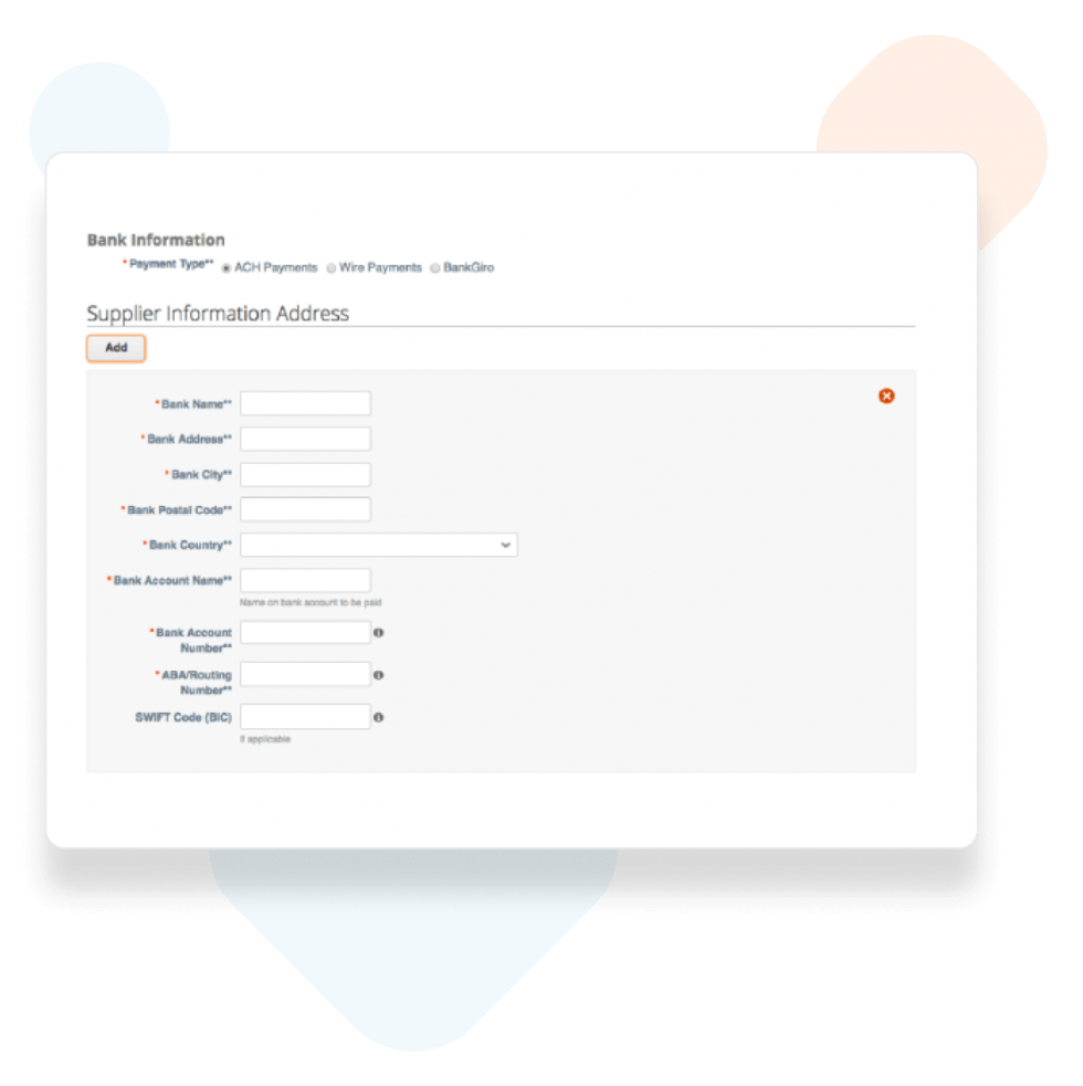 Filling out the Request for Information form | Coupa Suppliers