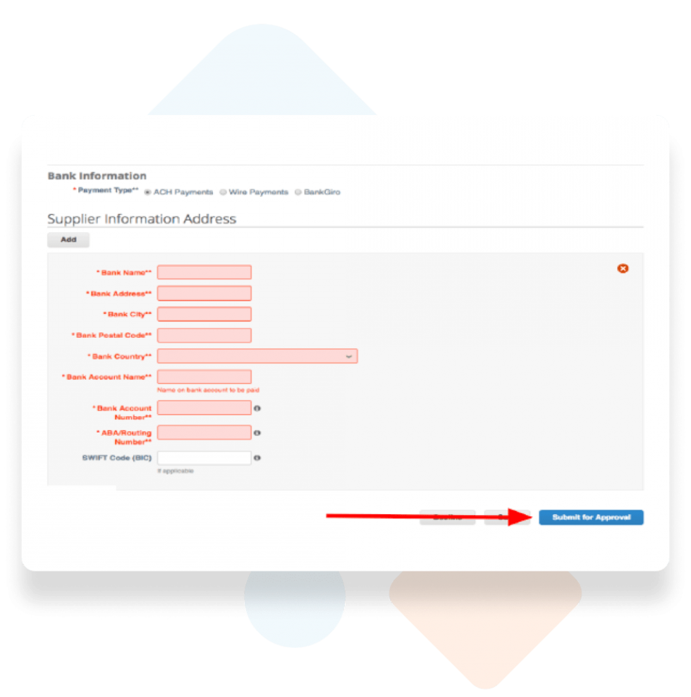 Filling out the Request for Information form | Coupa Suppliers