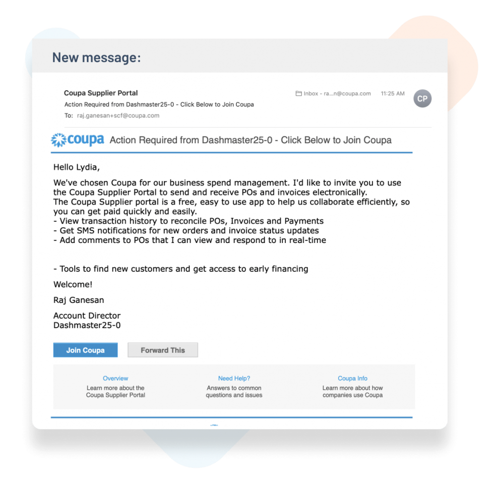 Creating an account with Coupa | Coupa Suppliers