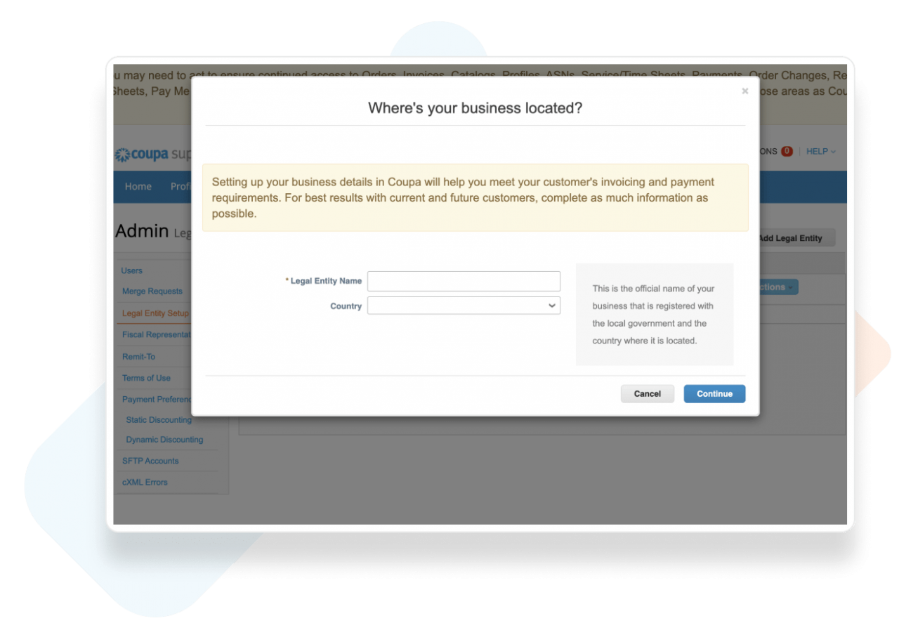 Getting set up for online payments | Coupa Suppliers