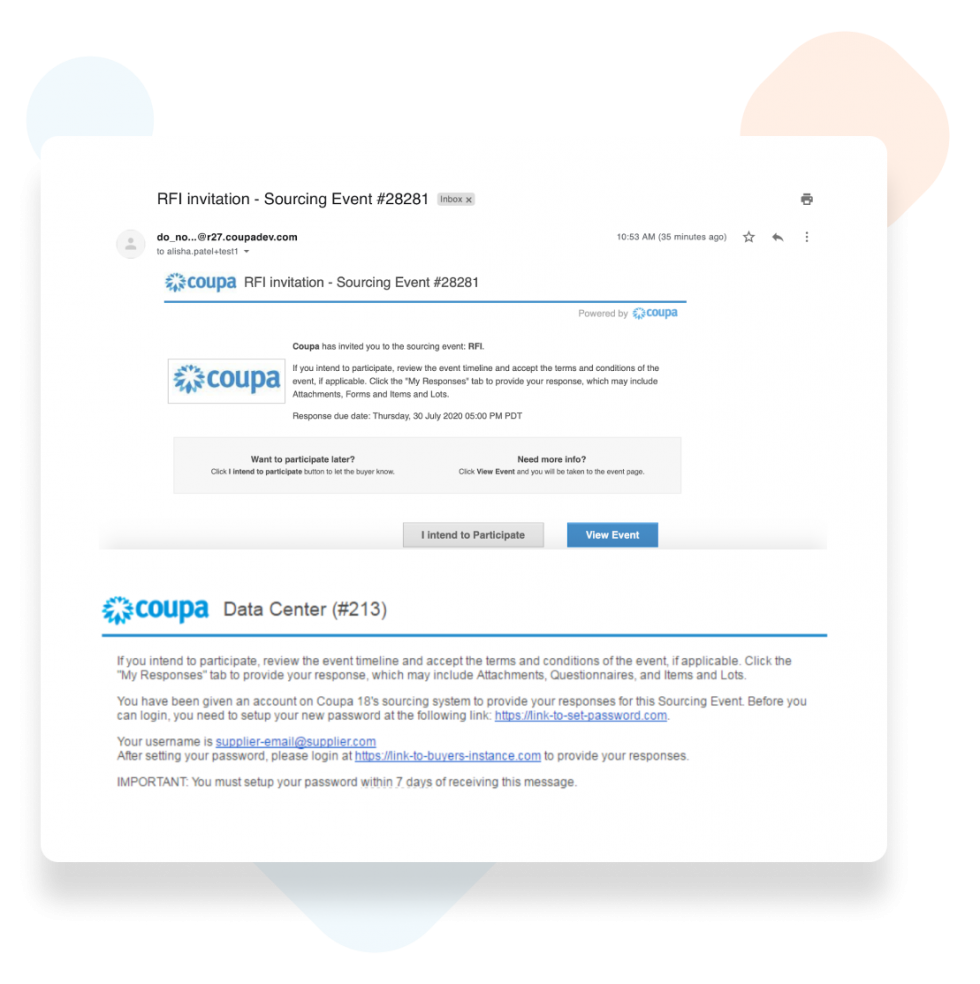 All about Coupa Sourcing Events | Coupa Suppliers