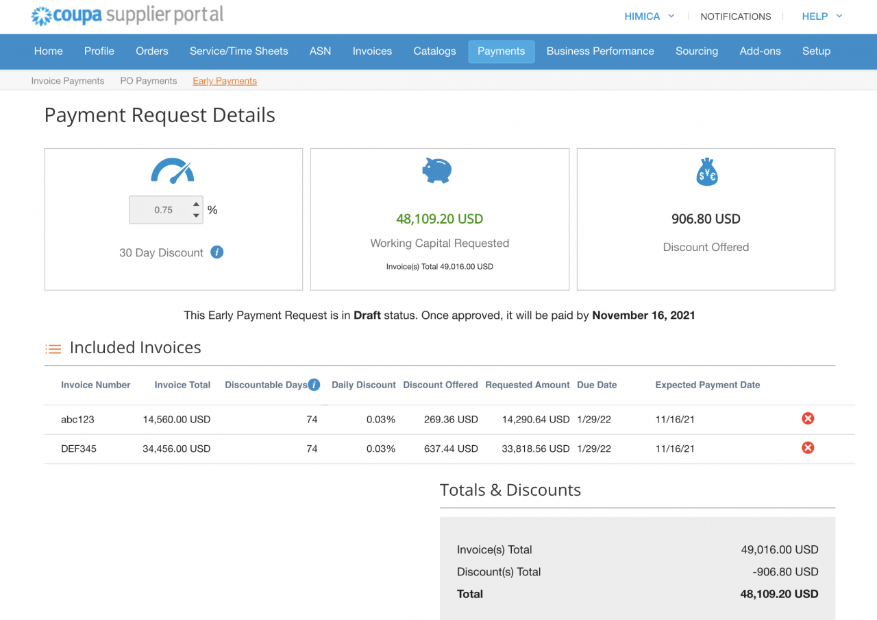 Barclays Dynamic discounting | Coupa Suppliers
