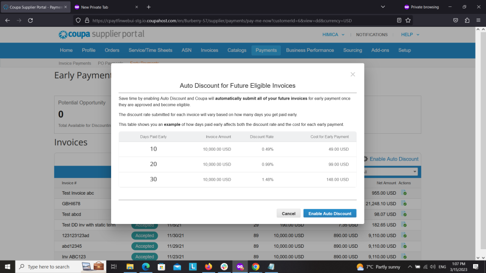 Early Pay Discounts after Invoice Approval for Suppliers | Coupa Suppliers