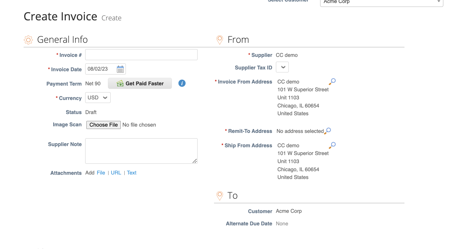 TEMPLATE ACME INC Early Pay Discounts | Coupa Suppliers