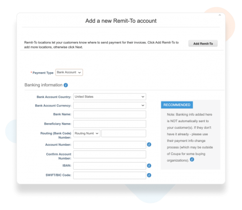 Domestic and Global Bank Transfers | Coupa Suppliers